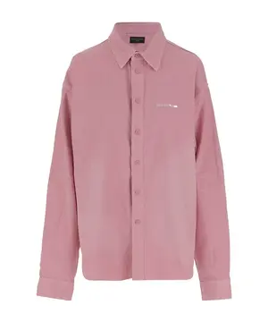 Balenciaga Logo Embroidered Long-sleeve Shirt