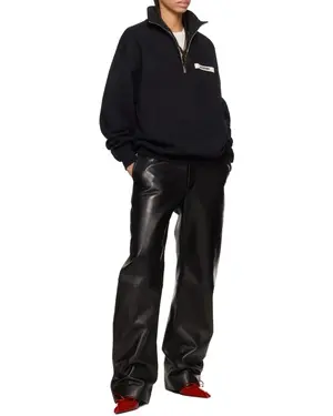 Jacquemus Gros Grain Zip Sweatshirt - Black