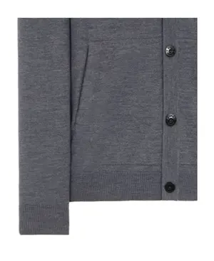 Stone Island Logo-patch Button-up Cardigan - Grey