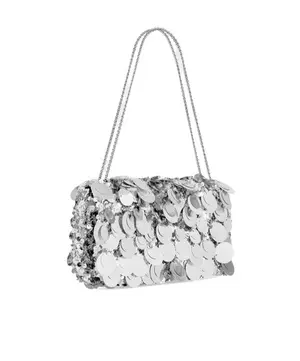 Rabanne Sparkle Baguette Bag - White