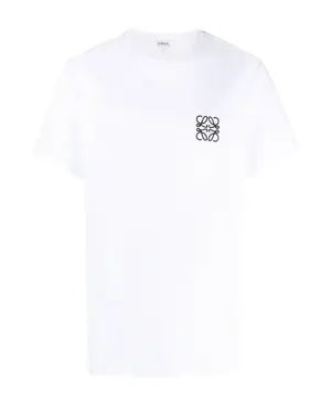 Loewe Logo Embroidered Crewneck T-shirt - No