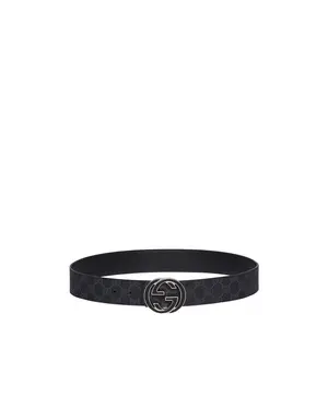 Gucci Logo Plaque Belt - Black