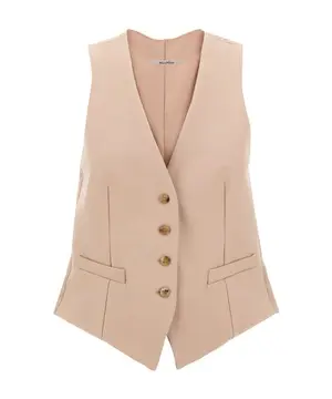 Max Mara Sleeveless Vest With Button Detail - No