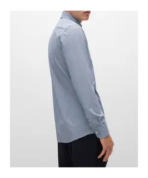 Hugo Boss Geometric-print Long-sleeve Shirt
