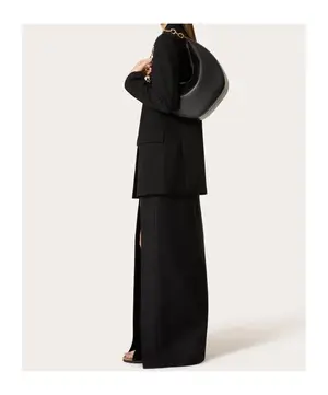 Valentino Garavani Vlogo Moon Medium Shoulder Bag - Black