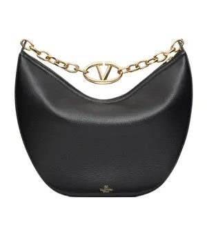 Valentino Garavani Vlogo Moon Medium Shoulder Bag - Black