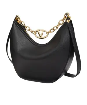 Valentino Garavani Vlogo Moon Medium Shoulder Bag - Black