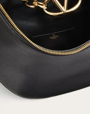 Valentino Garavani Vlogo Moon Medium Shoulder Bag - Black