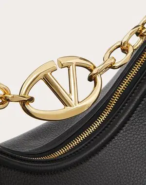 Valentino Garavani Vlogo Moon Medium Shoulder Bag - Black