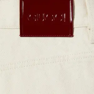 Gucci Balloon Jeans With Logo Patch - Hazel