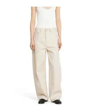 Gucci Balloon Jeans With Logo Patch - Hazel