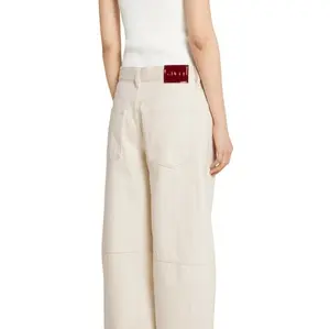 Gucci Balloon Jeans With Logo Patch - Hazel