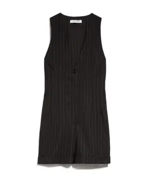 Max Mara Pinstriped Wool Jumpsuit