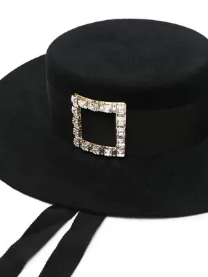 ROGER VIVIER Felted Hat With Embellished Buckle