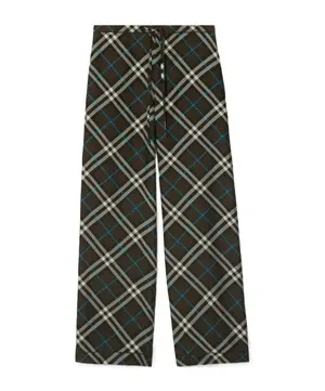 Burberry Straight-leg Checked Drawstring Trousers - Comfortable Brown