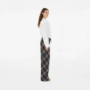 Burberry Straight-leg Checked Drawstring Trousers