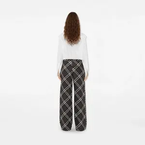 Burberry Straight-leg Checked Drawstring Trousers