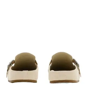 Burberry Checked Side-buckle Clogs - Bake