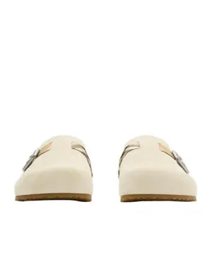 Burberry Checked Side-buckle Clogs - Bake