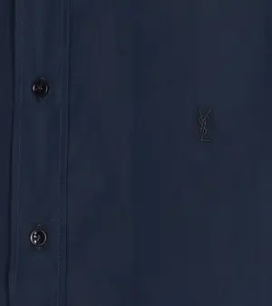 Saint Laurent Cassandre Button-up Shirt - Dark Blue