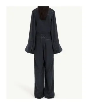 MAISON MARGIELA Satin Pants With Numerical Pattern - Black