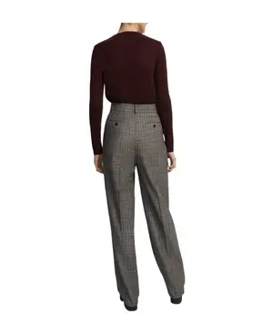 Theory Checked Tailored Wide-leg Trousers