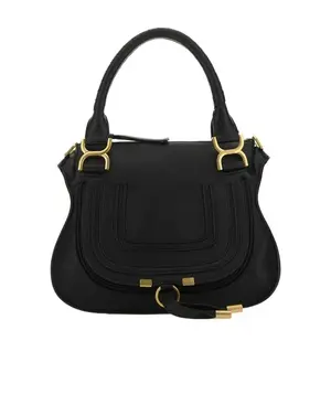 Chloé Marcie Foldover Top Tote Bag - Black
