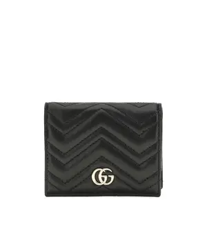 Gucci Gg Marmont Card Case Wallet - Black