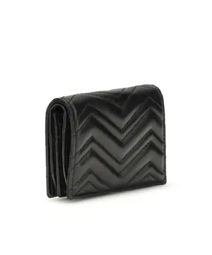 Gucci Gg Marmont Card Case Wallet - Black