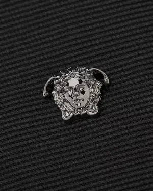 Versace Medusa Head Pointed Tip Neck Tie