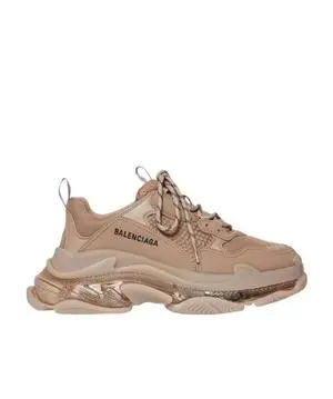 Balenciaga Triple S Clear Sole Sneakers - Brown