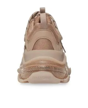 Balenciaga Triple S Clear Sole Sneakers - Brown