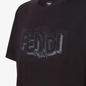 Fendi Pop Pois Motif Embroidered Crewneck T-shirt