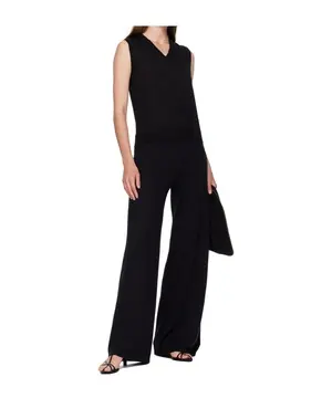 LISA YANG Aina Elasticated Waistband Palazzo Pants - Black