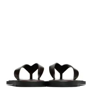 Auralee Square Toe Open Toe Flip Flops