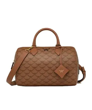 Mcm Ella Medium Boston Bag - Brown