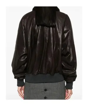 Brunello Cucinelli Shearling Collar Zip-up Jacket - No