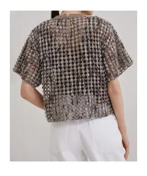 Brunello Cucinelli Textured Short-sleeve Knit Top