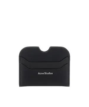 Acne Studios Logo Detailed Open Top Cardholder - Black