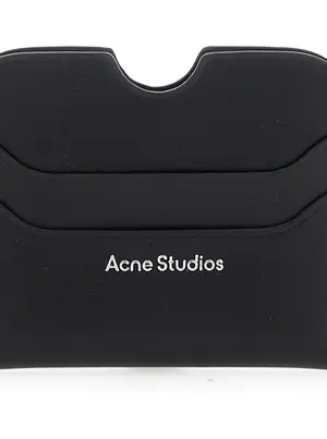 Acne Studios Logo Detailed Open Top Cardholder
