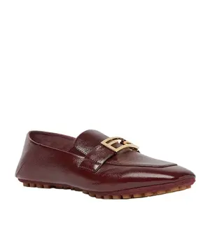 Fendi Baguette Ff Buckle Loafers - Red