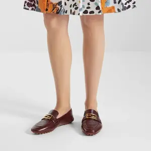 Fendi Baguette Ff Buckle Loafers - Red