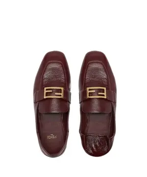 Fendi Baguette Ff Buckle Loafers - Red