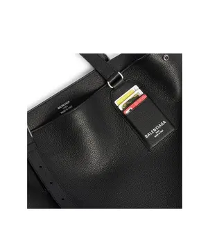 Balenciaga Leather Credit Tote Bag