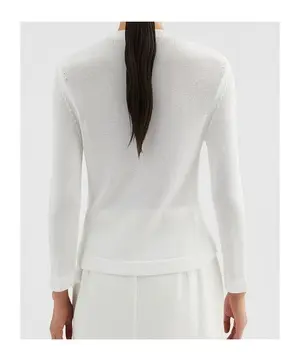 JIL SANDER Crew Neck Cardigan With Floral Embroidery - Piuma