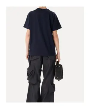 VIVIENNE WESTWOOD Orb Embroidered Crewneck T-shirt - Navy Blue