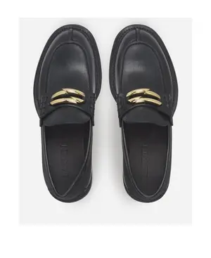 LANVIN Medley Slip-on Loafers With Metal Buckle Detail