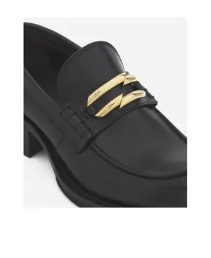 LANVIN Medley Slip-on Loafers With Metal Buckle Detail