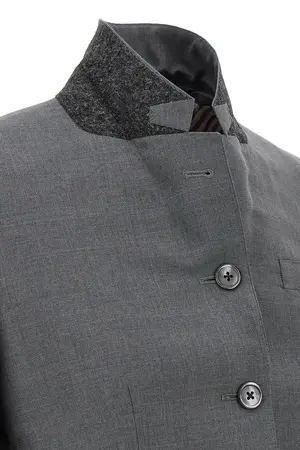 Thom Browne 4-bar Long Sleeve Blazer - Medium Gray