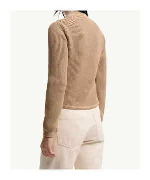Moncler Quilted Knit Panel Cardigan - Beige
